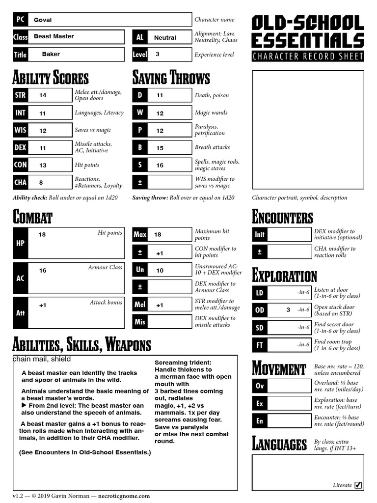 Beast Master 3rd Level | PDF