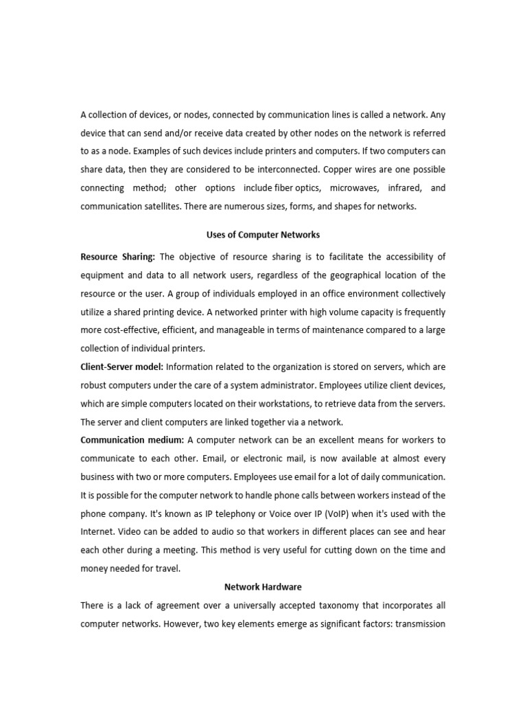 CN Module-I | Download Free PDF | Computer Network | Osi Model