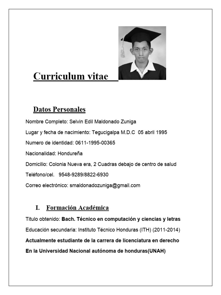 Curriculum Vitae SELVIN | PDF | Crecimiento personal y profesional