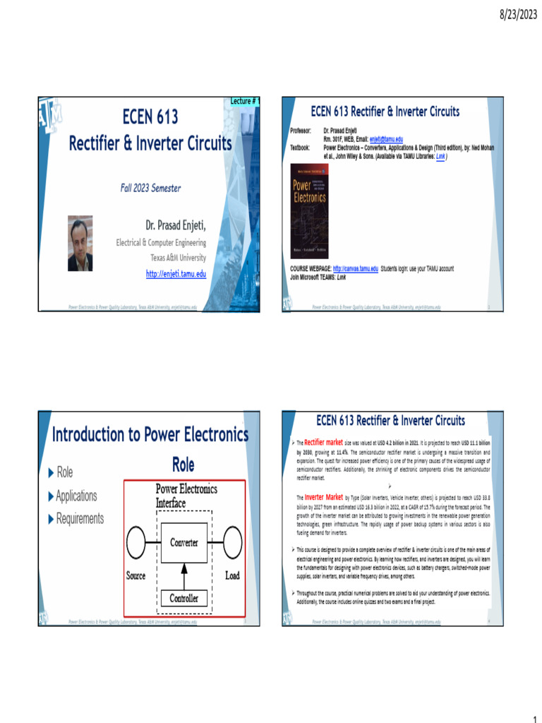 613 Lecture | PDF | Power Electronics | Power Inverter