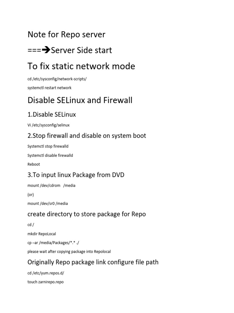 Note For Repo Server | PDF