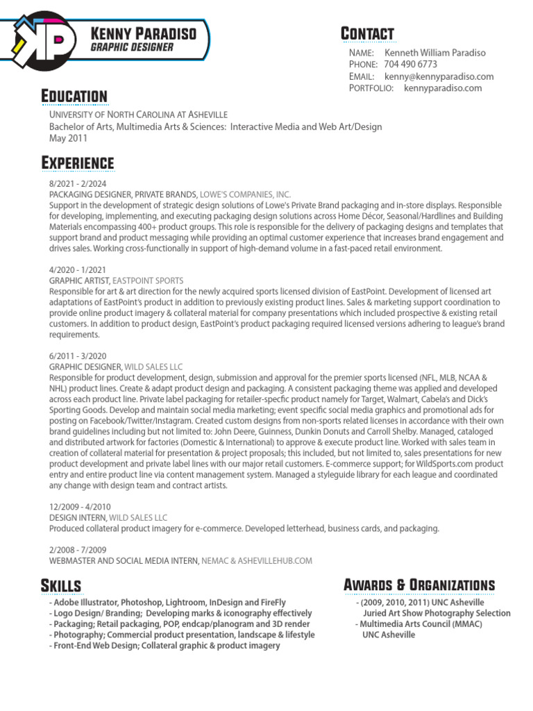 KP Resume 2024 | PDF | Brand | Retail