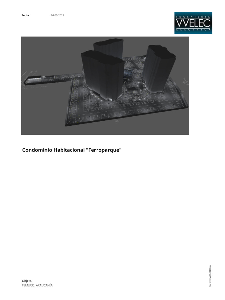 Informe de Luminotecnia - Alumbrado Exterior Ferroparque vT1 | PDF