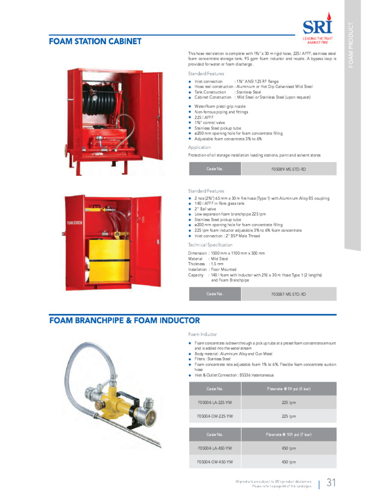 SRI-Foam Eductor | PDF