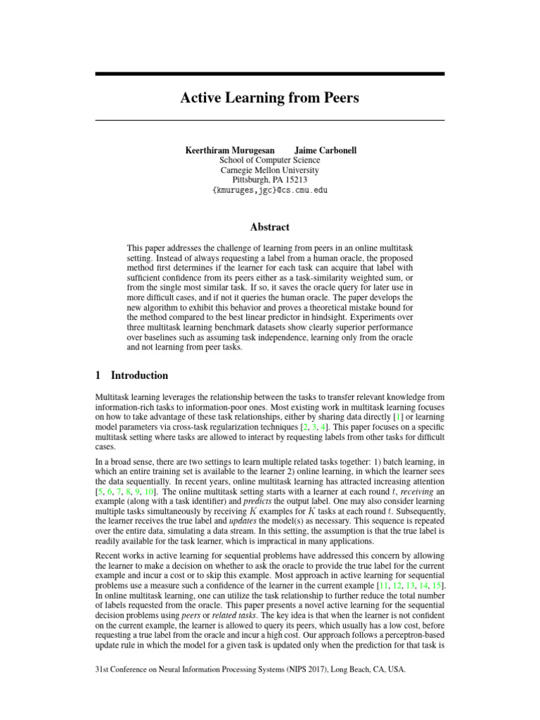 7276 Active Learning From Peers | PDF