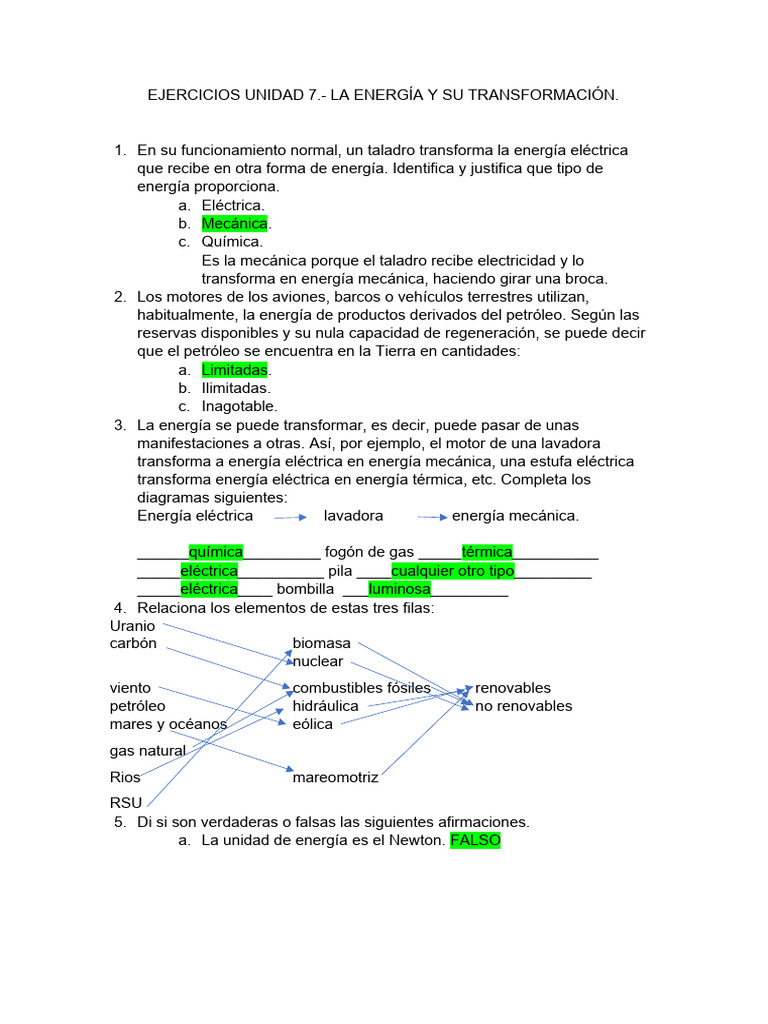 Ejercicios Ud 7 Tecnología | PDF