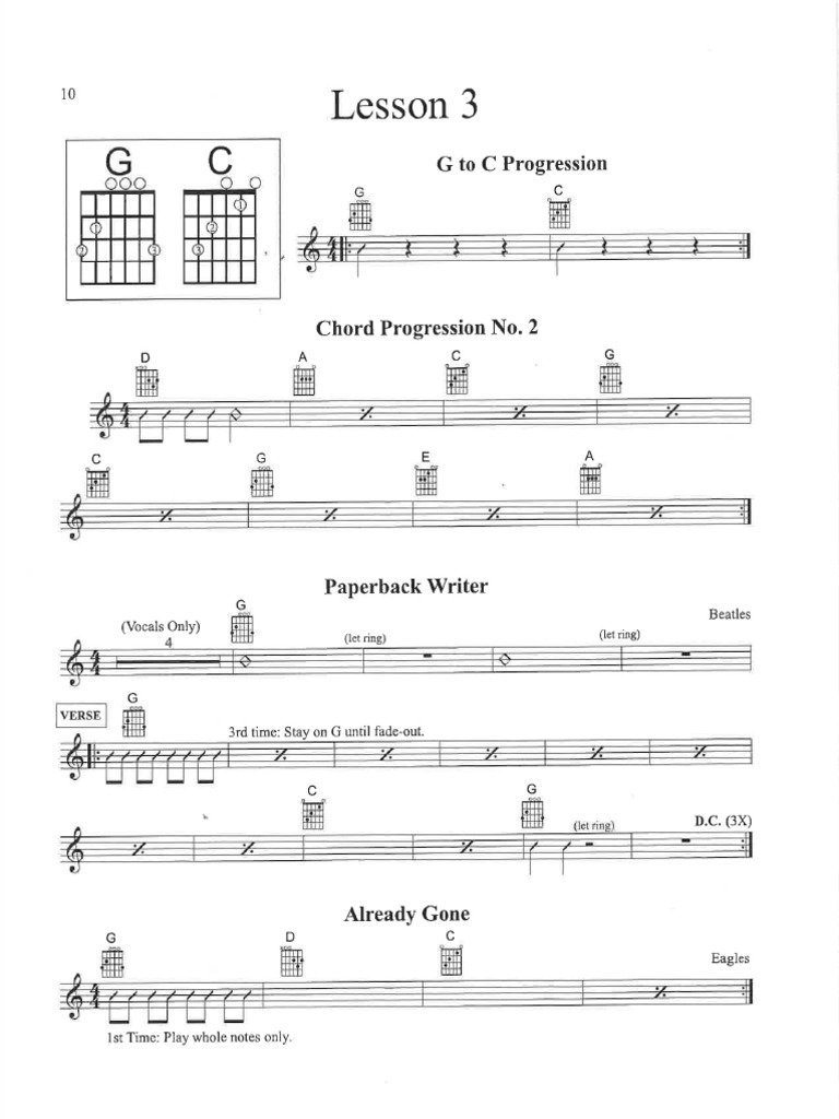Guitar Lesson 3 - 001 | PDF