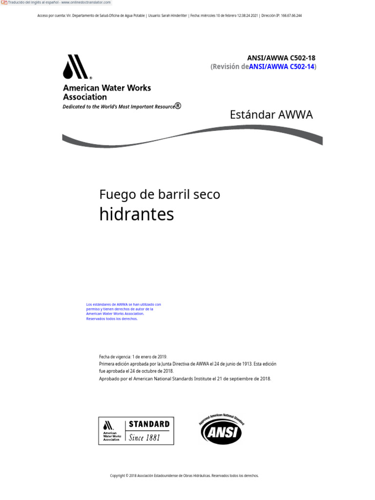 AWWA C502-18-20210225134028.en - Es | PDF | Tornillo | Agua