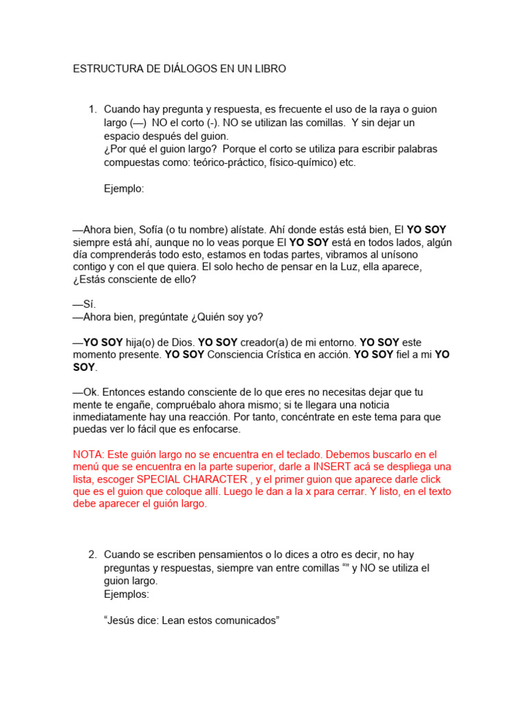 Estructura de Diálogos en Un Libro | PDF | Relaciones personales ...