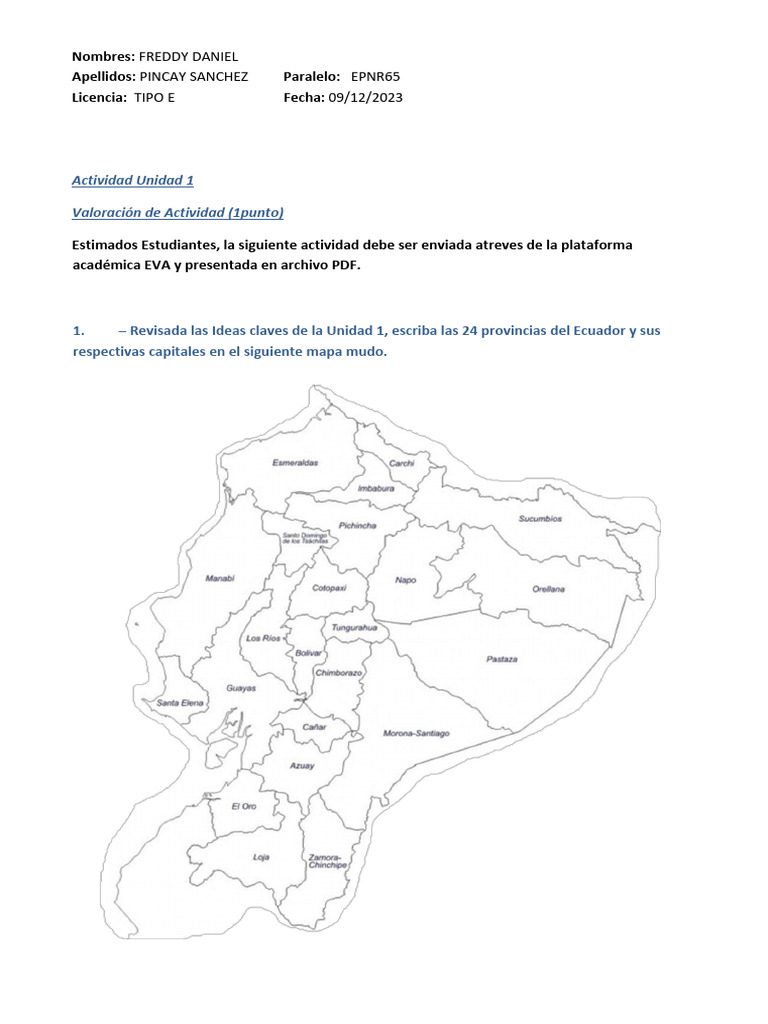 Actividades de La UNIDAD 1 | PDF