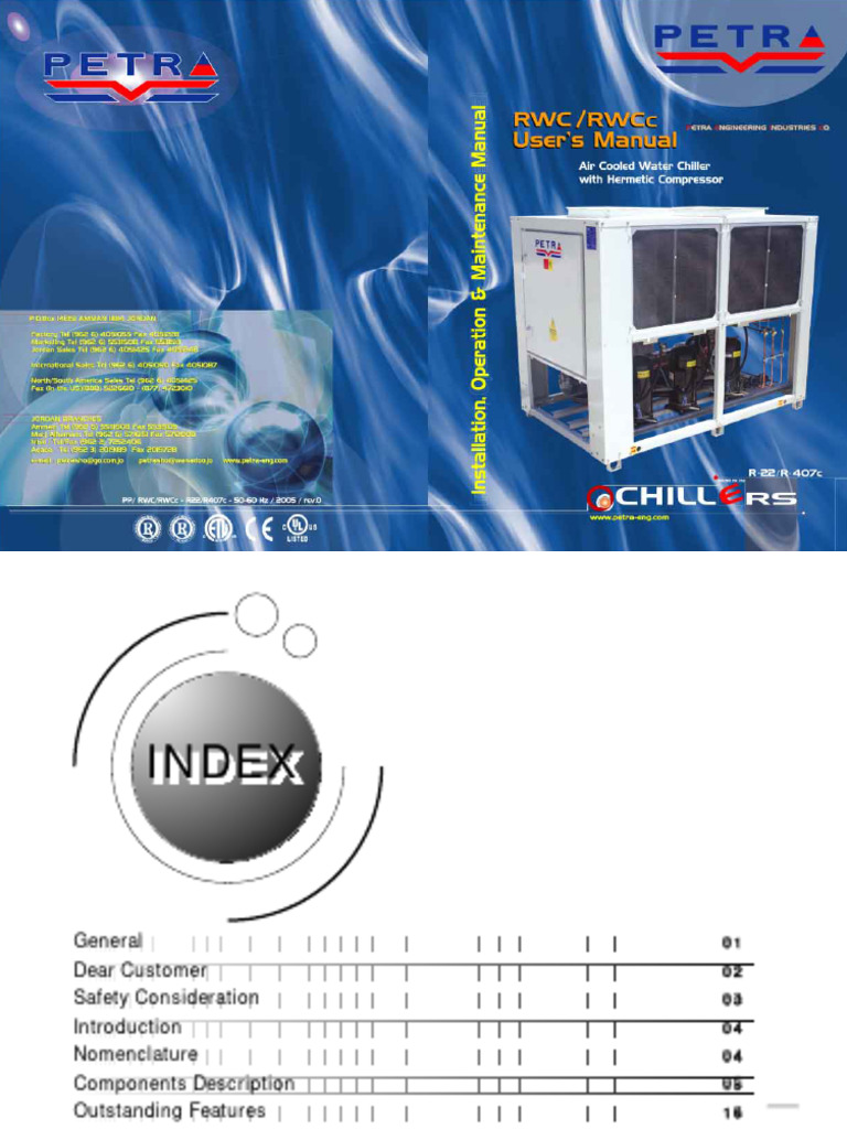 Petra Users Manual RWC RWCC | PDF | Heat Exchanger | Pump