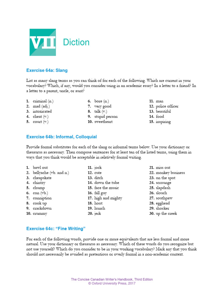 Diction - Online Exercises | PDF | Language Arts & Discipline