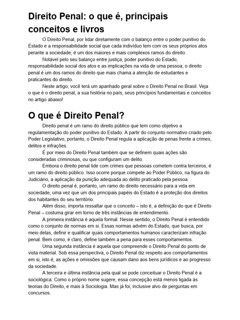 Direito Penal | PDF