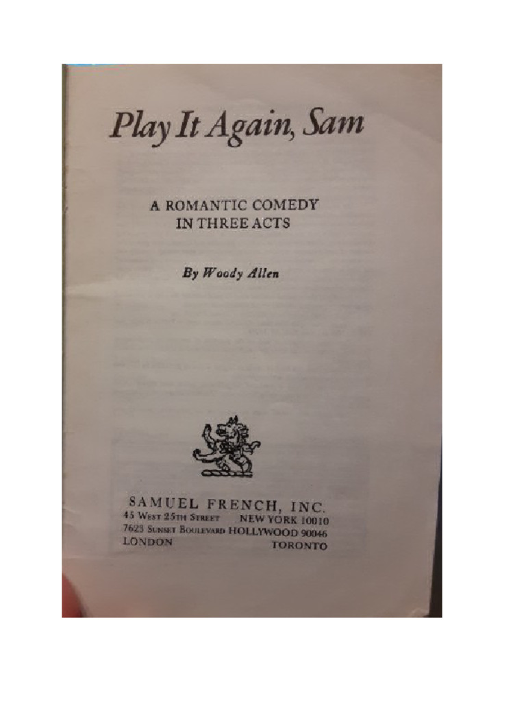 Play It Again Sam | PDF