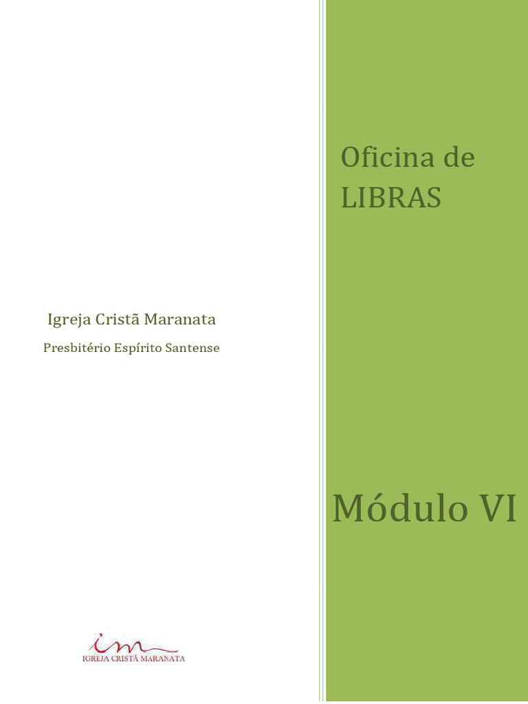Libras Modulo6 ICM - OFICINA | PDF | Livros de crônicas | Igreja cristã
