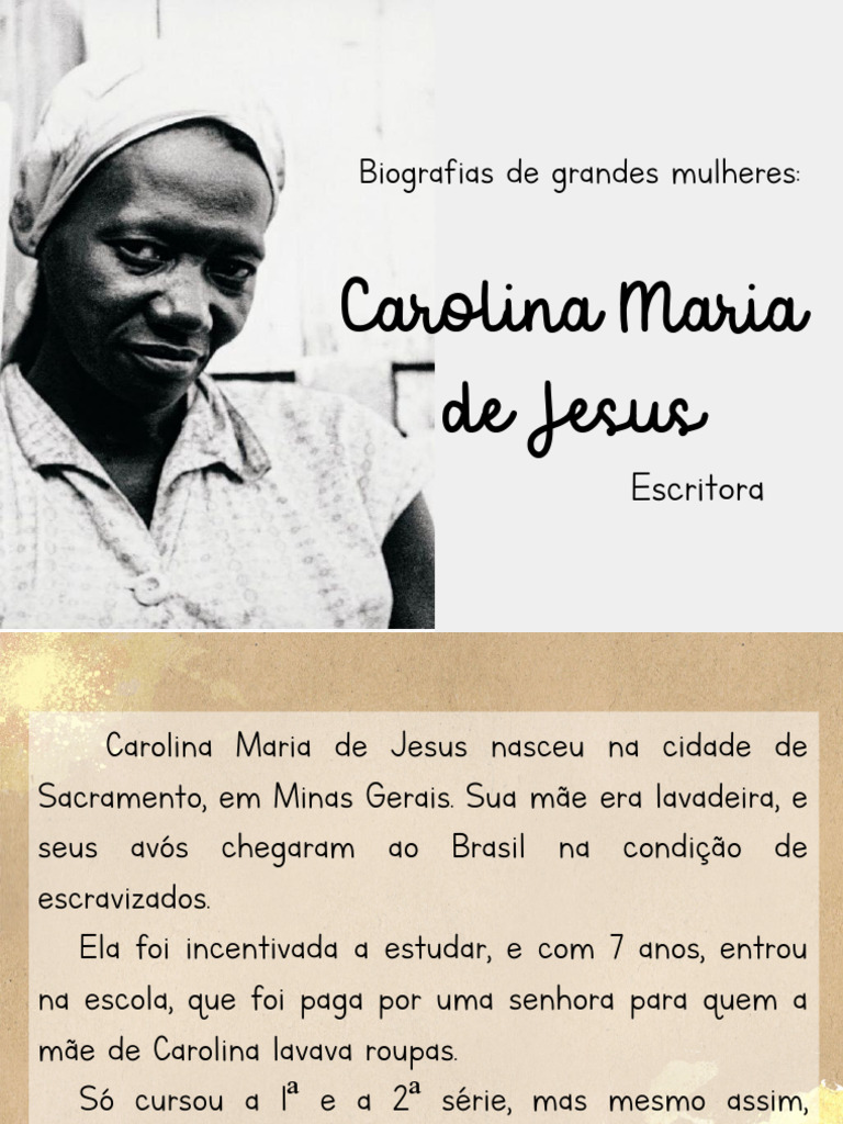 Biografia - Carolina Maria de Jesus | PDF