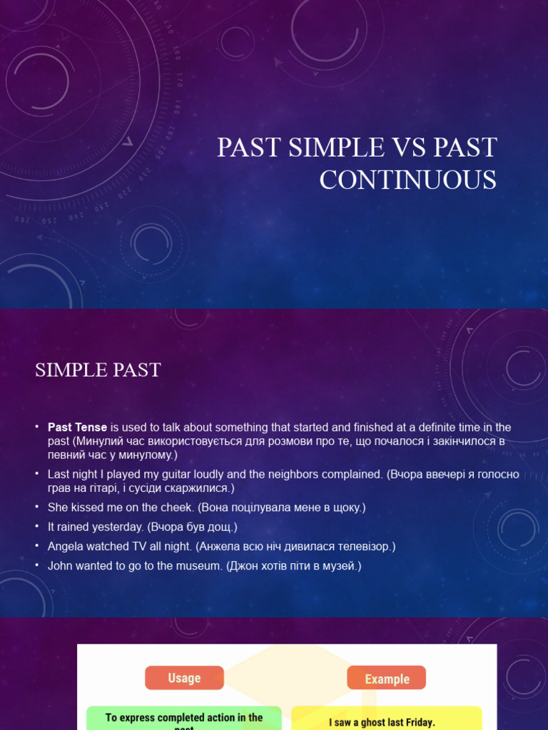 Past Simple Vs Past Continuous | PDF