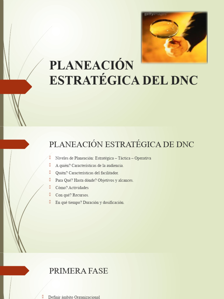 Clase 8 Planeación Estrategica Del DNC | PDF