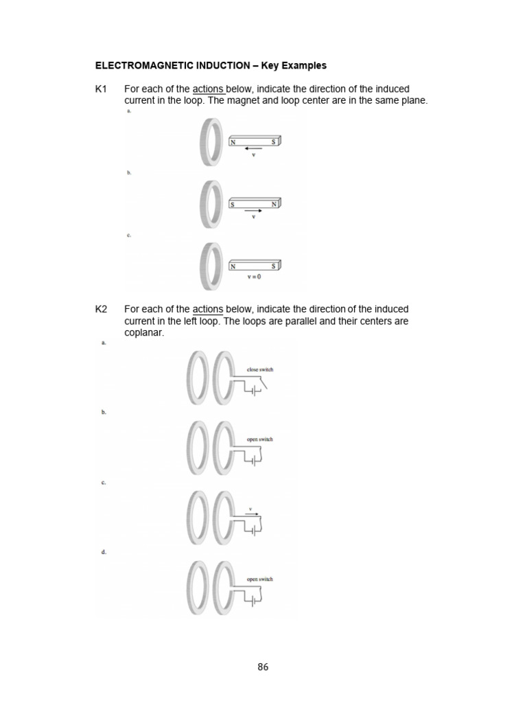 CH 4b Electromagnetic Induction - Key Examples 2022 | PDF | Electromagnetic Induction | Inductor