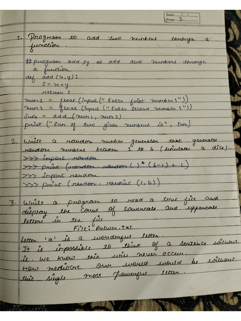 CS Practical File | PDF CS Practical File | PDF