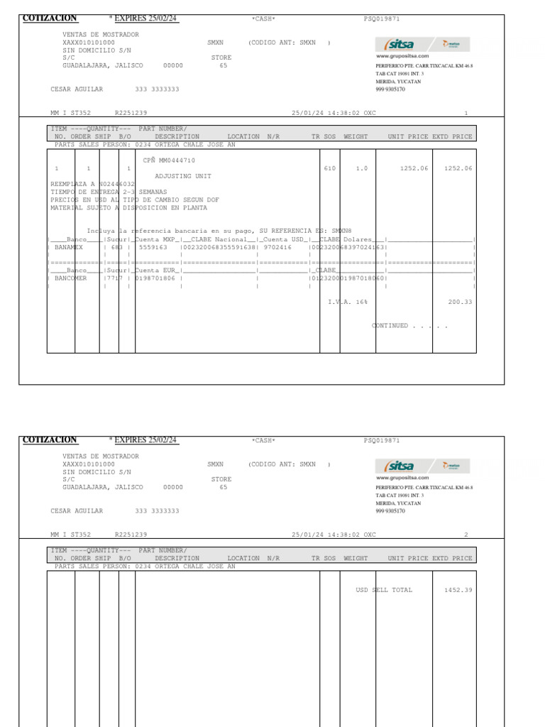 Cot PSQ019871 - Electrovalvula Banda Principal | PDF