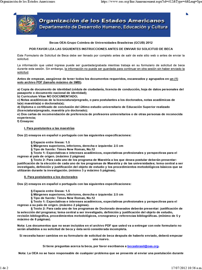 Requisitos Paec | PDF
