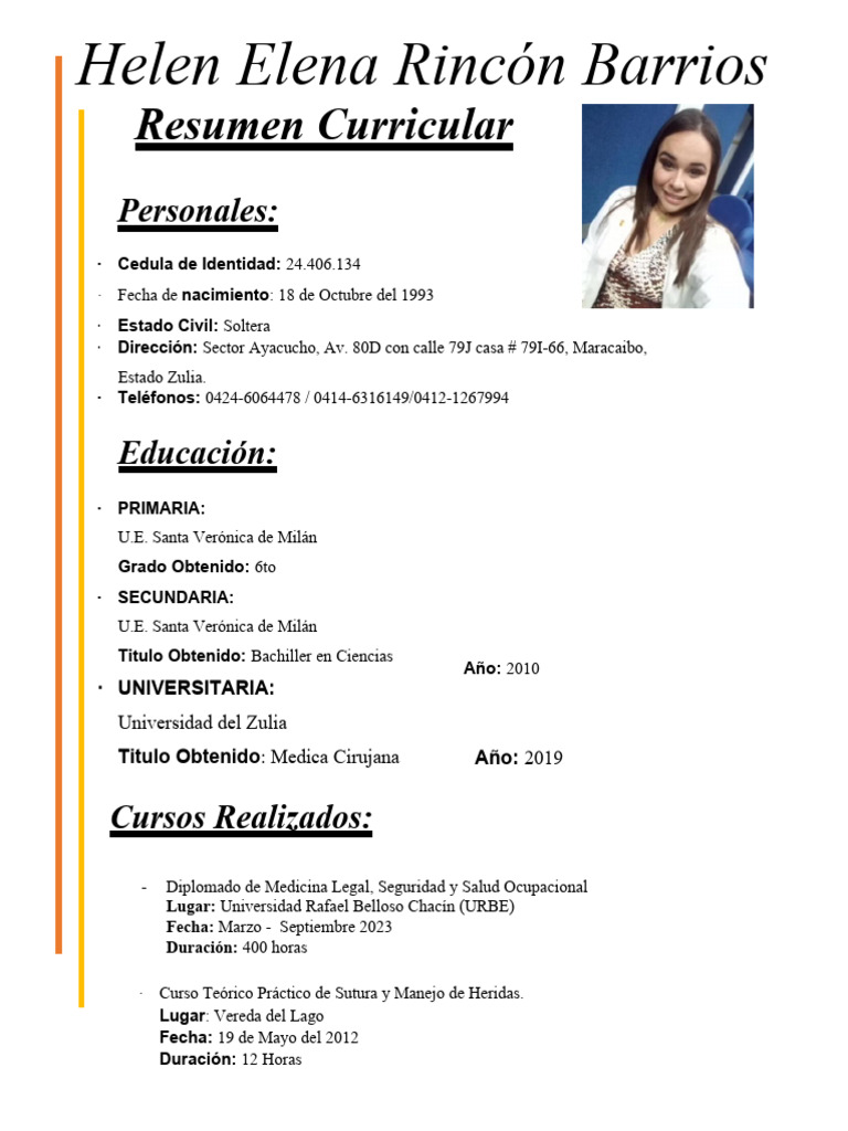 Helen Rincon Curriculum | PDF