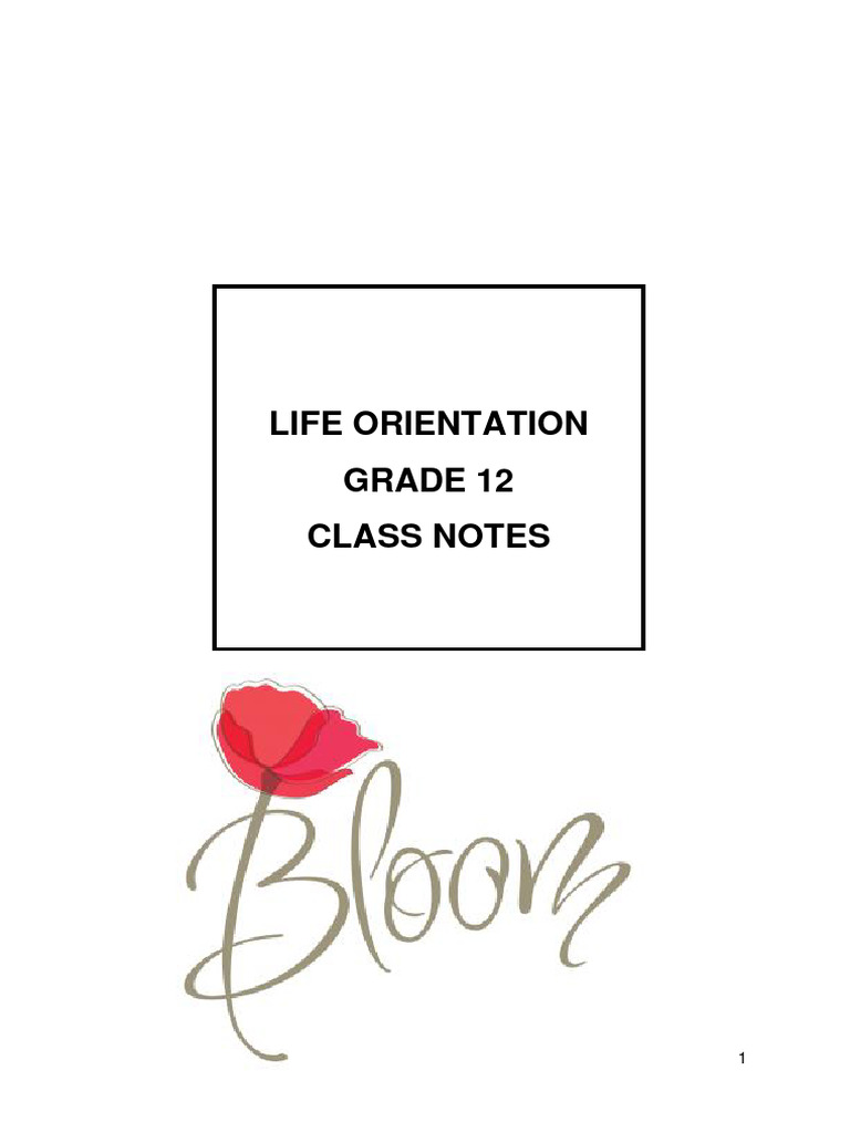 LO Class Notes Grade 12 | PDF | Stress (Biology) | Educational Assessment