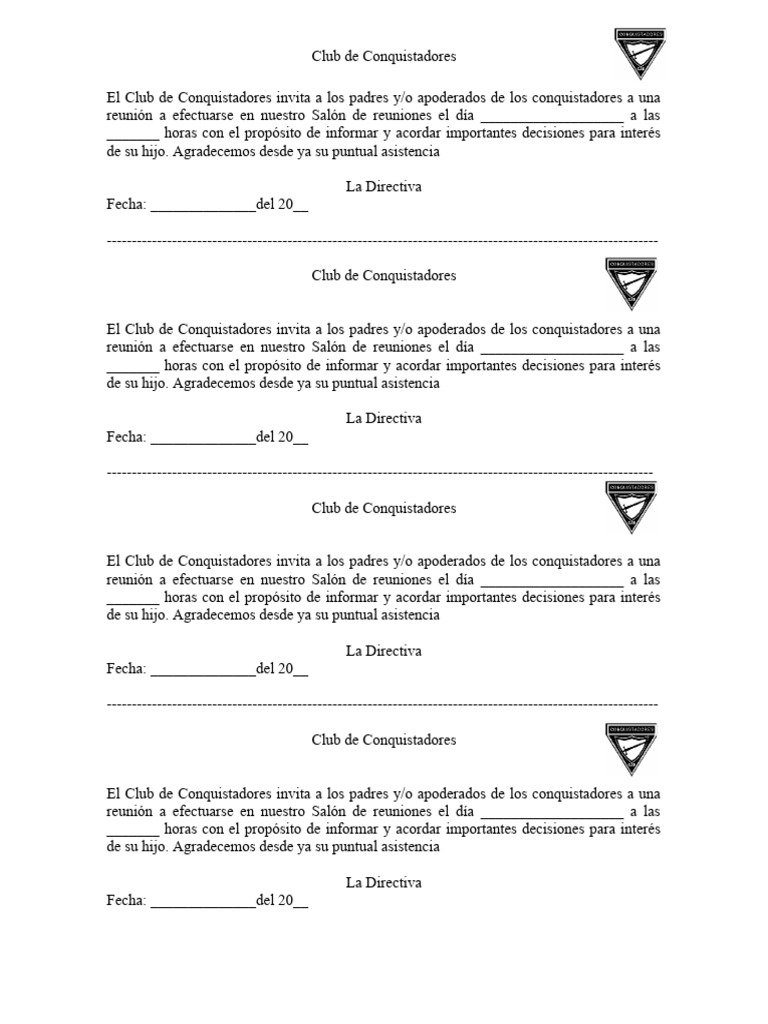 Citación Reunión de Apoderado | PDF
