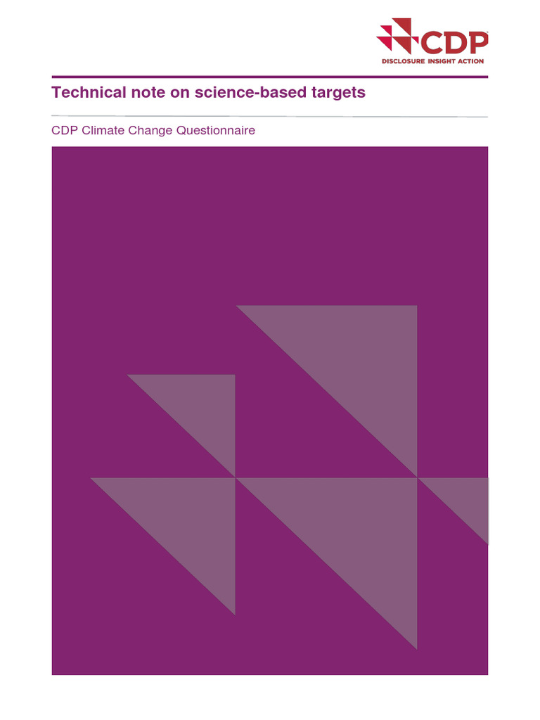 CDP Technical Note Science Based Targets | PDF | Finance & Money Management CDP Technical Note Science Based Targets | PDF | Finance & Money Management