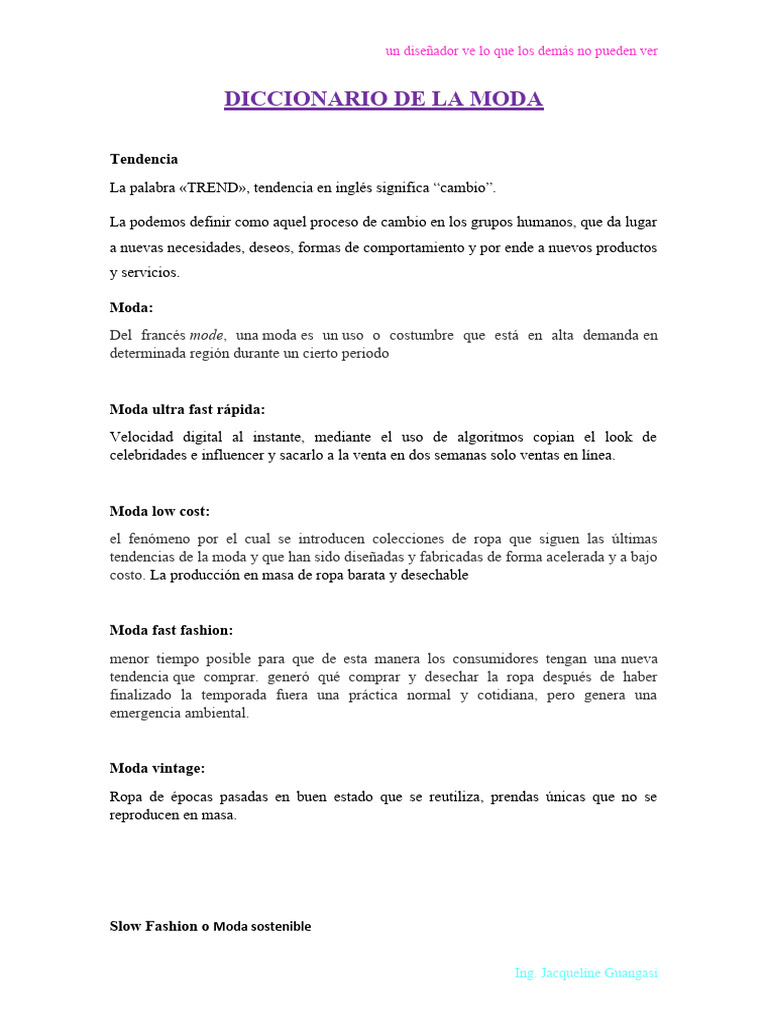 Diccionario de La Moda | PDF