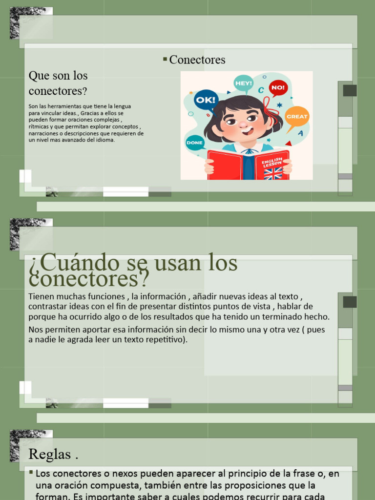 Que Son Los Conectores | PDF | Oración (Lingüística) | Lingüística