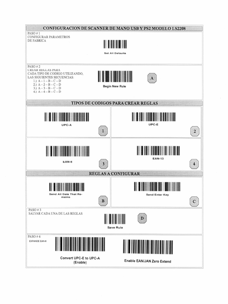 Configurar Scanner de Mano Symbol | PDF