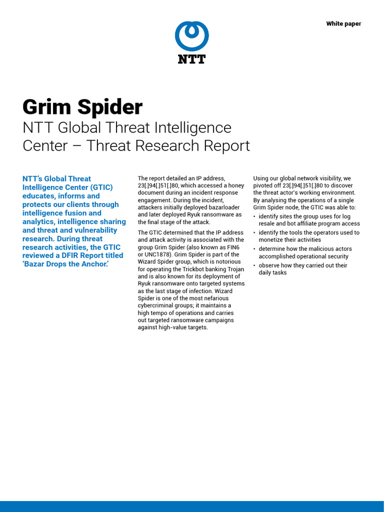 Grim Spider White Paper | PDF