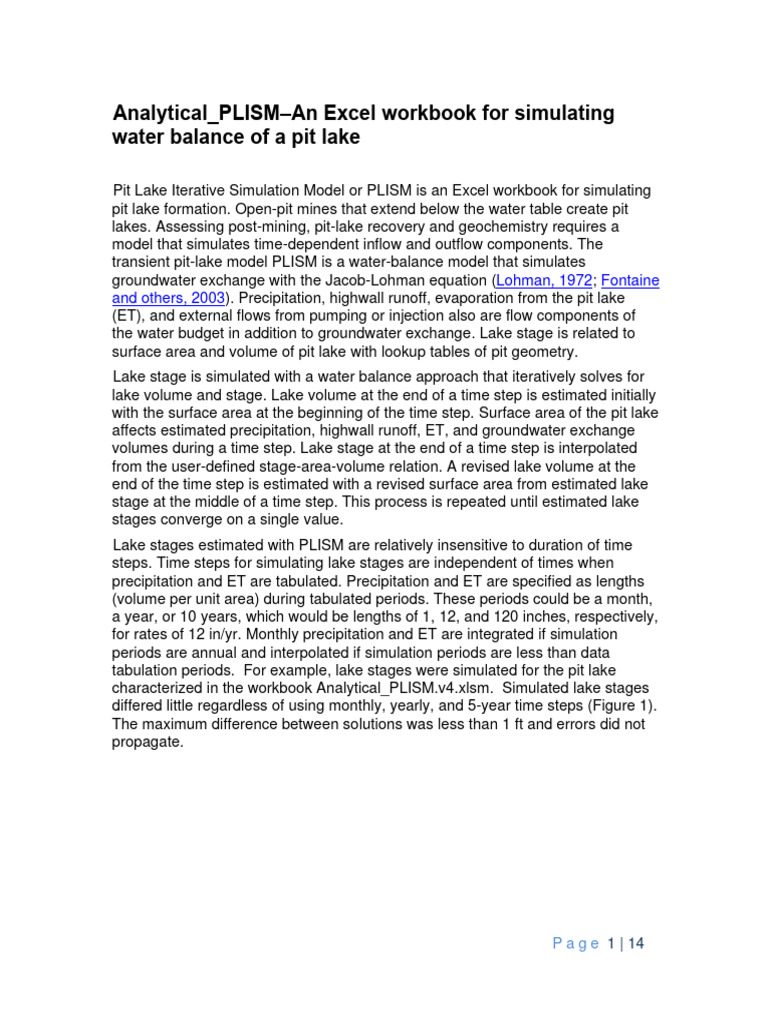 Analytical_PLISM-EXPLAIN | PDF | Discharge (Hydrology) | Simulation