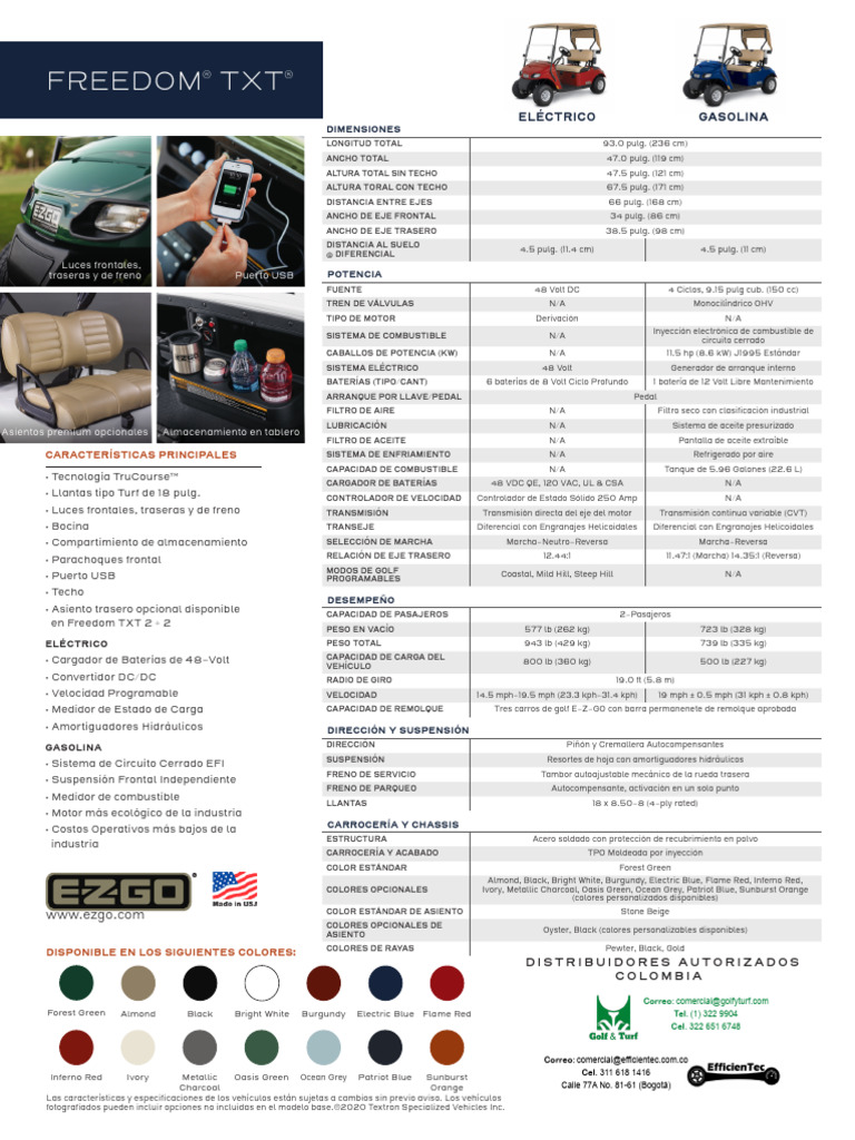 Especificaciones-tCcnicas-TXT-Freedom | PDF | Eje | Vehículos