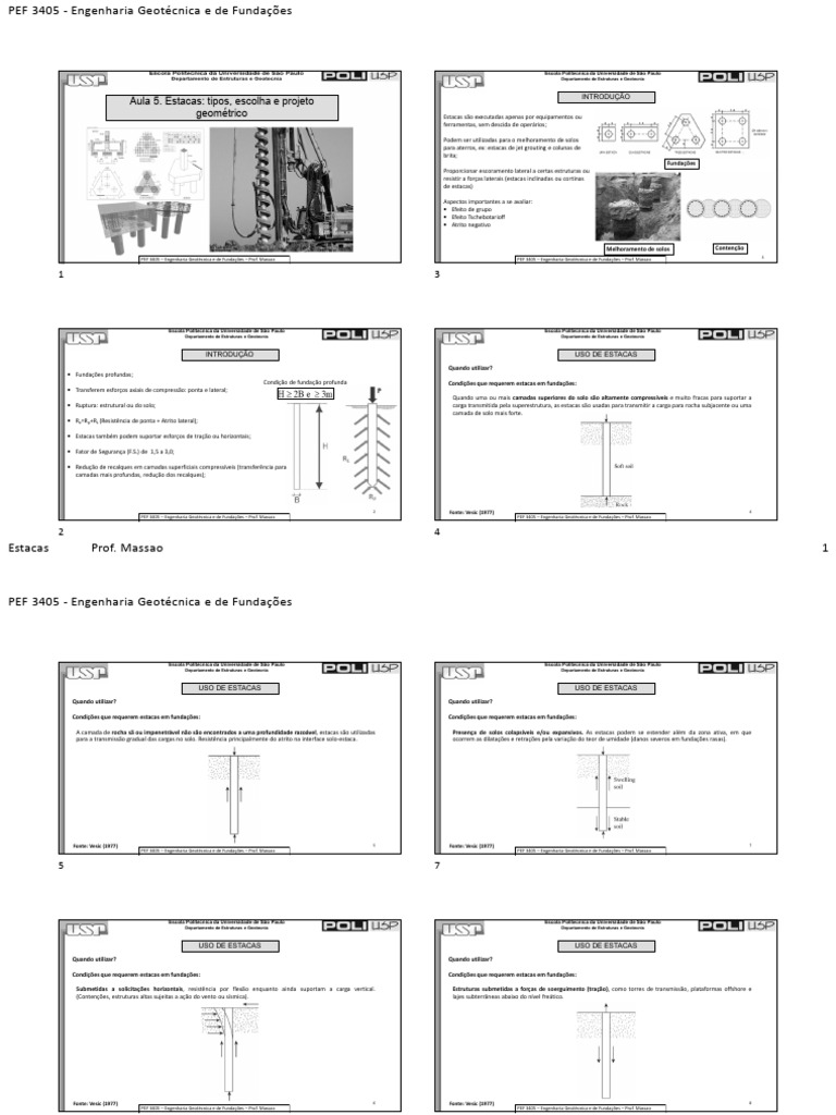 PEF3405-Aula 5 - Estacas | PDF