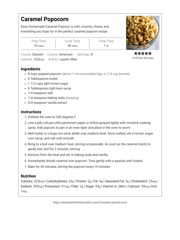 Caramel Popcorn | PDF