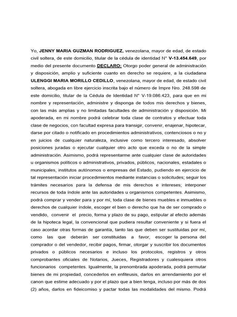 Poder General Amplio 2 | PDF | Propiedad | Bancos