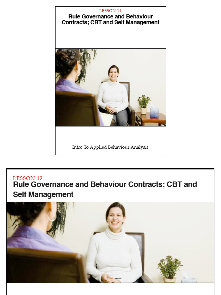 12 - Rule Governance, CBT & Self-Management | PDF | Cognitive ...