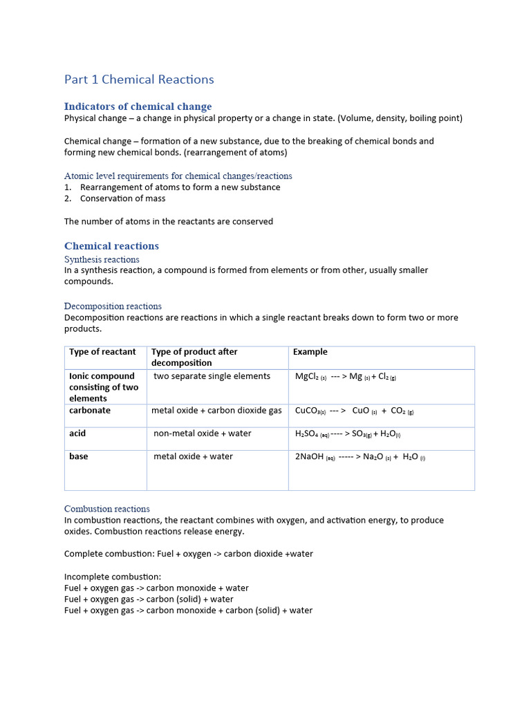 Module 3 Reactive Chemistry | PDF | Chemical Reactions | Salt (Chemistry)