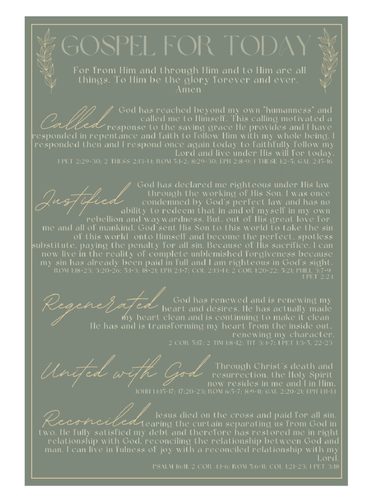 Gospel Printout | PDF
