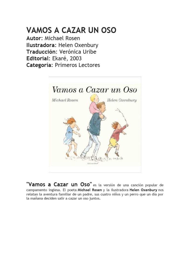 Vamos A Cazar Un Oso | PDF