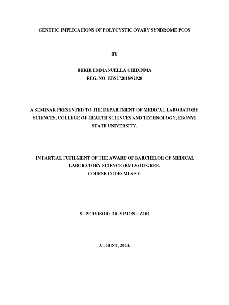 Seminar PCOS | PDF | Polycystic Ovary Syndrome | Causes Of Death