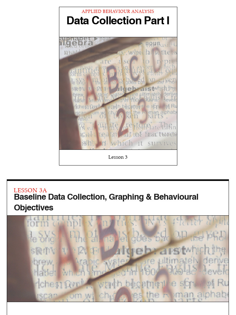 3a-Baseline Data Collection, Graphing & Behavioural Objectives | PDF ...