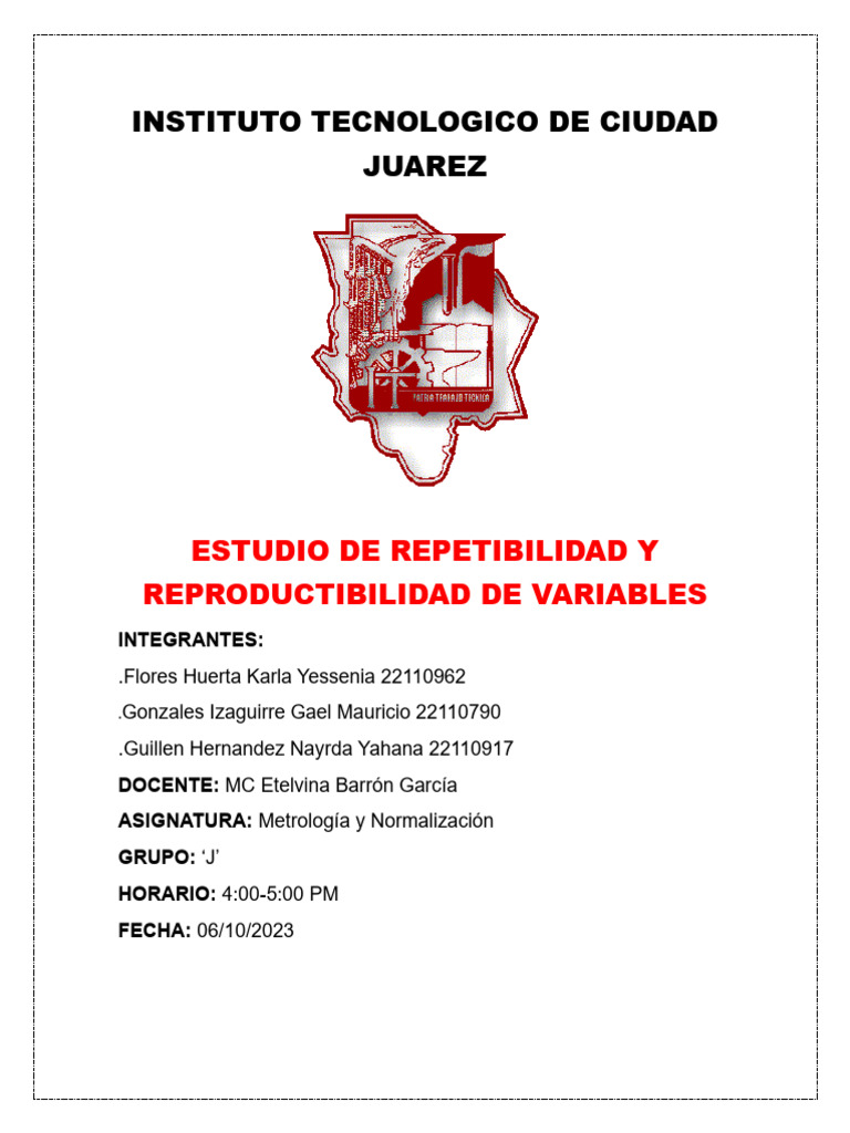 Equipo 4 Práctica # 1 – Estudio de Repetibilidad y Reproducibilidad de ...