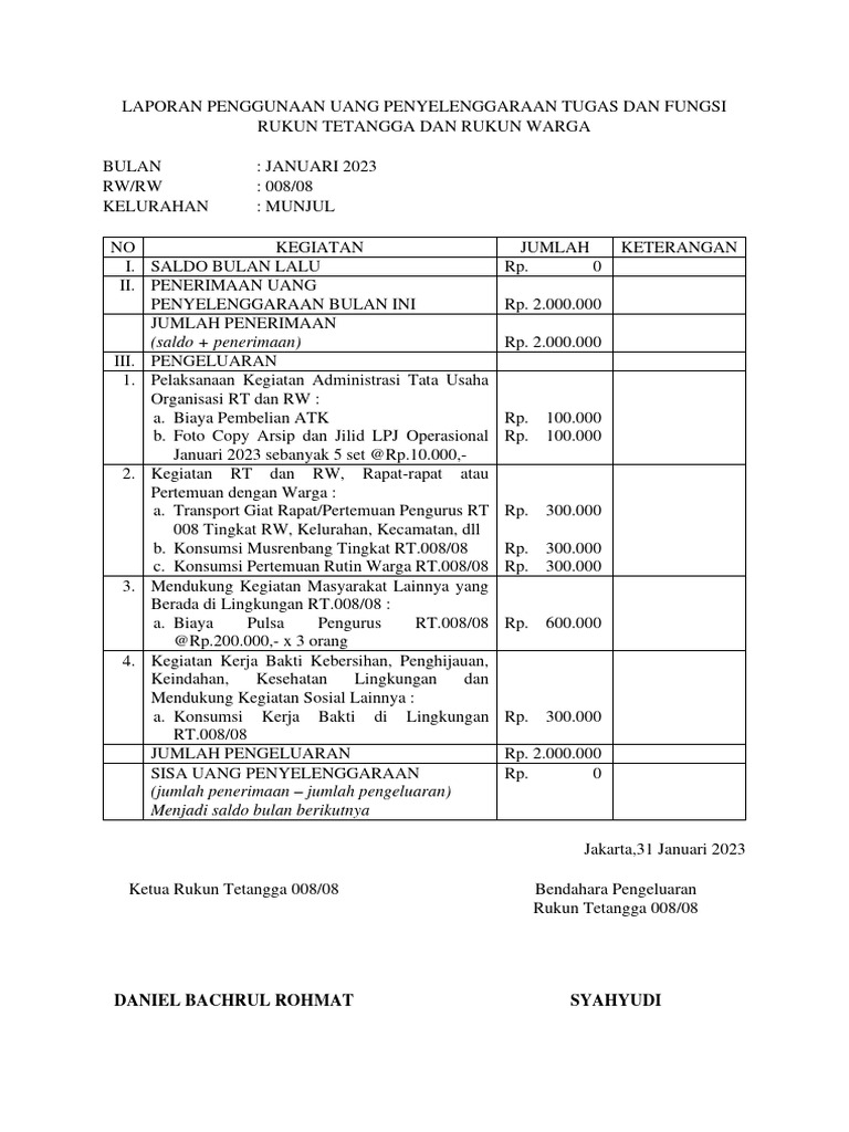 LPJ Dana Ops RT Jan 23 | PDF
