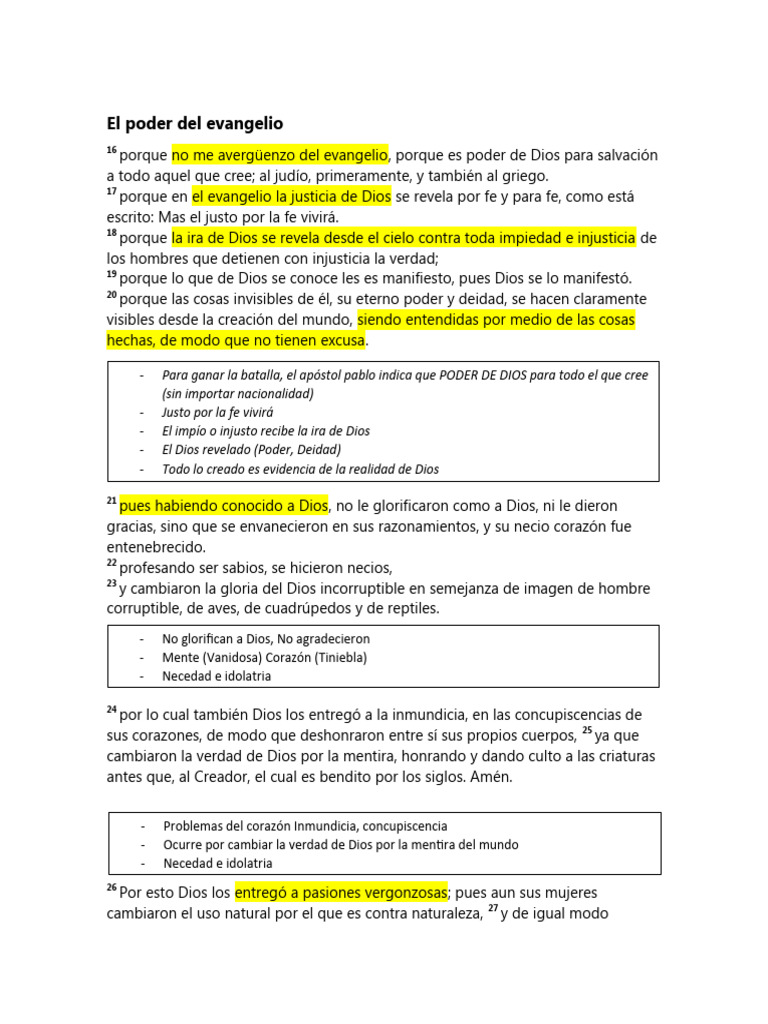 El Poder Del Evangelio | PDF | Dios | Teología
