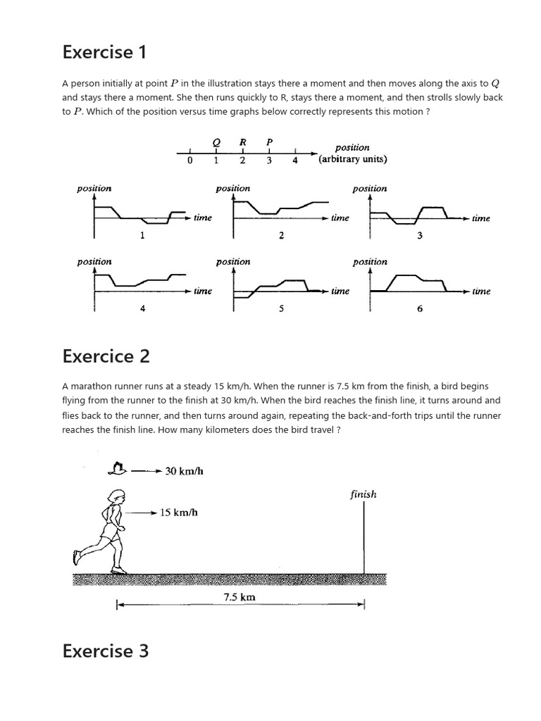 Exercise Session 3 | PDF | Acceleration | Velocity