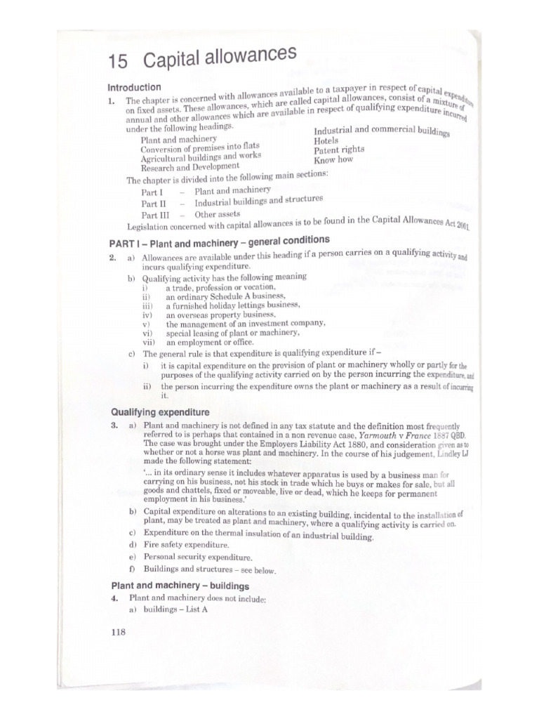 11.2 - Capital Allowances | PDF